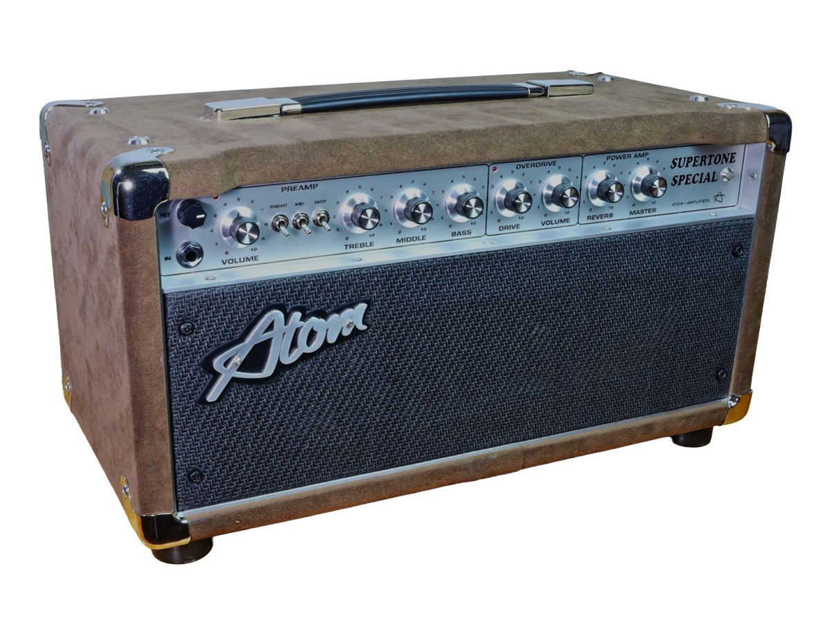 Supertone Special 100/50 Brown Suede Tube Amp Head - Handmade Sound